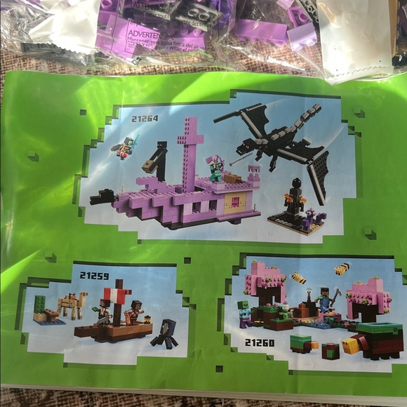 Lego | Toys | Lego Minecraft Dragon Battle Set Black And Purple | Poshmark